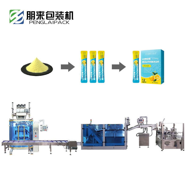 Auto Box Carton Sachet Packaging Machine for Dry Syrup Powder Drinks Powder